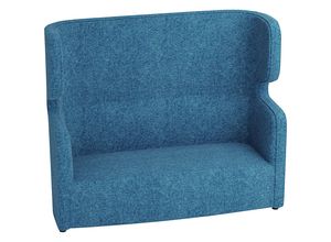 0796376513533 - BISLEY Akustiksofa VIVO Zweisitzer mit hoher Rückenlehne blau