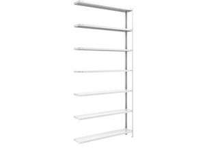 4061753022875 - eurokraft pro Schraubregal Bauart leicht kunststoffbeschichtet Regalhöhe 3000 mm Bodenbreite 1300 mm Tiefe 300 mm Anbauregal