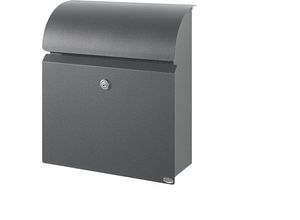 4260107690719 - Briefkasten mit Zeitungsfach oben graualuminium RAL 9007