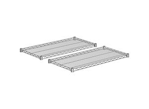 4260285071065 - Fachboden für Stahldraht-Gitterregal verchromt Fachlast 150 kg Breite 910 mm Tiefe 460 mm VE 2 Stk