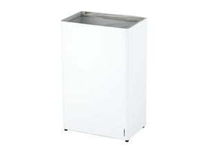 4045504403083 - AIR-WOLF Abfallbehälter Volumen 60 l BxHxT 389 x 612 x 250 mm Edelstahl weiß pulverbeschichtet