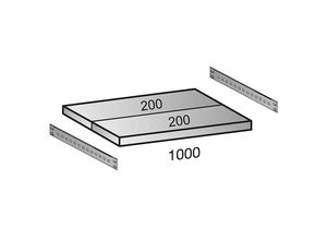 4260035214964 - Fachboden für CLEANA-Steckregal Bodenbreite 1000 mm Tiefe 400 mm