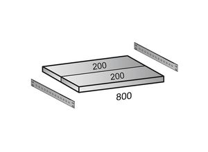 4260035215121 - Fachboden für CLEANA-Steckregal Bodenbreite 800 mm Tiefe 400 mm