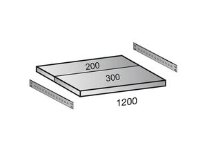 4260035215053 - Fachboden für CLEANA-Steckregal Bodenbreite 1200 mm Tiefe 500 mm