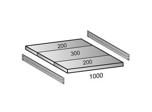 4260035214995 - Fachboden für CLEANA-Steckregal Bodenbreite 1000 mm Tiefe 700 mm