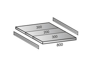 4260035215169 - Fachboden für CLEANA-Steckregal Bodenbreite 800 mm Tiefe 800 mm