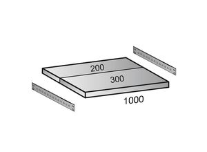 4260035214971 - Fachboden für CLEANA-Steckregal Bodenbreite 1000 mm Tiefe 500 mm