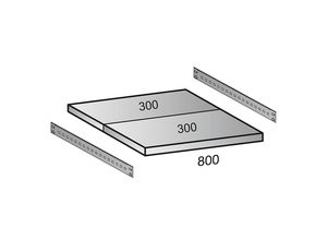 4260035215145 - Fachboden für CLEANA-Steckregal Bodenbreite 800 mm Tiefe 600 mm