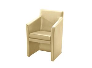 4045513006398 - Club-Sessel eckig HxBxT 850 x 575 x 530 mm Polyurethan-Bezug beige