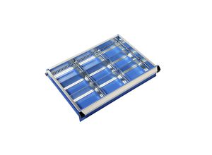 4061753044853 - eurokraft pro Schubladeneinteilungs-Set Schrankbreite x -tiefe 600 x 450 mm Höhe 100 mm 9 Fächer