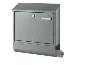 4260107690764 - Briefkasten mit Zeitungsrolle graualuminium RAL 9007