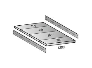 4260035212373 - Fachboden für Industriesteckregal Bodenbreite 1200 mm Tiefe 1000 mm