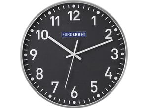 4061753003324 - eurokraft pro Wanduhr Ø 300 mm Quarzuhrwerk Zifferblatt graphitgrau