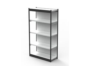 4044917041202 - Büro-Regalsystem mit Rückwand Regalhöhe 1900 mm Grundregal Breite x Tiefe 750 x 300 mm