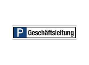 4061466019889 - Parkplatzkennzeichen Aluminium P   Geschäftsleitung LxH 520 x 110 mm