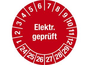 4061466036749 - Elektr geprüft Dokumentenfolie Ø 25 mm VE 10 Stk 24 - 29 rot