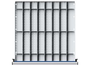 4014641061937 - Einteilungssatz für Schubladen-BxT 600 x 600 mm ⅛-Teilung für Fronthöhe 60 mm