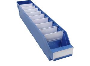 4250621500113 - Regalkasten aus hochschlagfestem Polypropylen blau LxBxH 500 x 90 x 95 mm VE 40 Stk