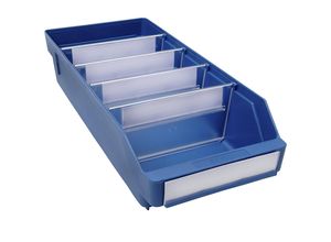 4250621500083 - Regalkasten aus hochschlagfestem Polypropylen blau LxBxH 400 x 180 x 95 mm VE 20 Stk