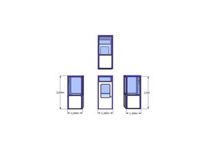 4260275230076 - Mehrzweckhaus Füllungen in Rundeckenoptik für Innenbereich LxB 1160 x 1160 mm