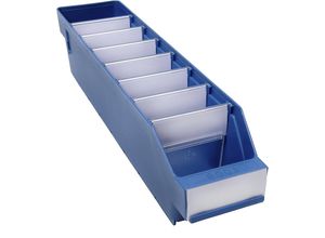 4250621500069 - Regalkasten aus hochschlagfestem Polypropylen blau LxBxH 400 x 90 x 95 mm VE 40 Stk