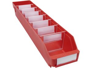 4250621500533 - Regalkasten aus hochschlagfestem Polypropylen rot LxBxH 600 x 118 x 95 mm VE 30 Stk