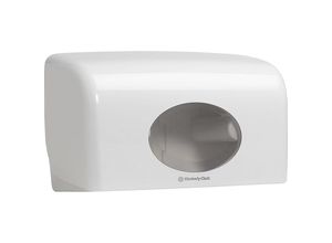 5027375045516 - Kimberly-Clark® Aquarius Toilettenpapierspender 6992 für Kleinrollen manuelle Entnahme L 180 x B 298 x H 128 mm Kunststoff weiß