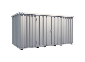 4260145956730 - Schnellbau-Container verzinkt Außen-BxHxT 2100 x 2100 x 4100 mm 2 Flügeltüren lange Seite