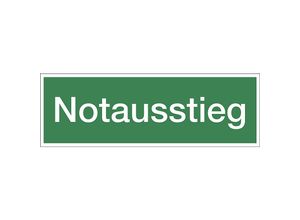 4061466039085 - Kombizusatzschild mit Text für Rettungszeichen Notausstieg Folie VE 10 Stk Folie LxHxT 300 x 100 x 01 mm