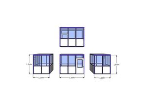 4260275230106 - Mehrzweckhaus Füllungen in Rundeckenoptik für Innenbereich LxB 3280 x 2220 mm