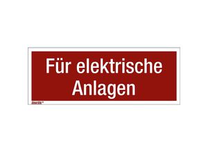 4061466068849 - Kombizusatzschilder mit Text für Brandschutzzeichen Für elektrische Anlagen VE 10 Stk LxH 200 x 75 mm