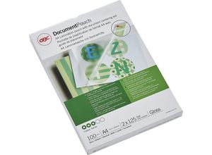 0033816024021 - Laminierfolien GBC® für Heißlaminiergeräte A4 Hoch- & Querformat beschriftbar 125 µ L 303 x B 216 mm transparent-matt Polyester 100 Stück