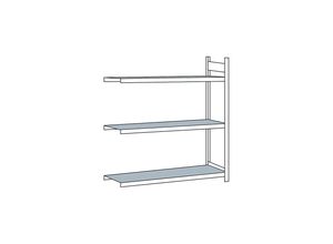 4004514200181 - SCHULTE Weitspannregal mit Stahlboden Höhe 2000 mm Spannweite 1500 mm Anbauregal Tiefe 600 mm