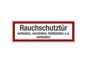 4061466039665 - Brandschutzkennzeichen für die Feuerwehr Rauchschutztür verkeilen verstellen festbinden o ä verboten! VE 10 Stk Folie LxH 297 x 105 mm