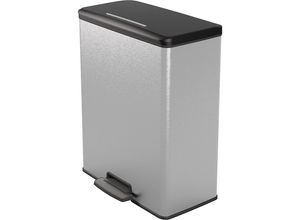 3253921129023 - Tretmülleimer DECOBIN Duo Volumen 2 x 26 Liter HxBxT 622 x 300 x 496 mm silber