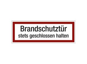 4061466039696 - Brandschutzkennzeichen für die Feuerwehr Brandschutztür stets geschlossen halten VE 10 Stk Folie LxH 210 x 74 mm