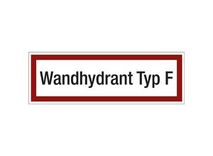 4061466068917 - Brandschutzkennzeichen für die Feuerwehr Wandhydrant Typ F VE 10 Stk Kunststoff langnachleuchtend LxH 150 x 50 mm