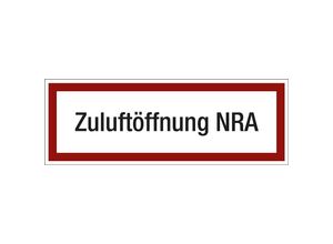 4061466088663 - Brandschutzkennzeichen für die Feuerwehr Zuluftöffnung NRA VE 10 Stk Folie LxH 210 x 74 mm