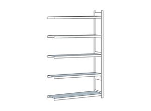 4004514215307 - SCHULTE Weitspannregal mit Stahlboden Höhe 3000 mm Spannweite 1500 mm Anbauregal Tiefe 500 mm