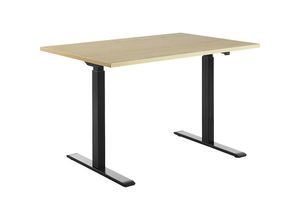 4014296873732 - Sitz-Steh-Schreibtisch E-Table TTS12080SA elektrisch höhenverstellbar 70-120cm (H) 120cmx80cm (BxT) rechteckig ahorn   Schwa