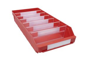 4250621500502 - Regalkasten aus hochschlagfestem Polypropylen rot LxBxH 500 x 240 x 95 mm VE 15 Stk