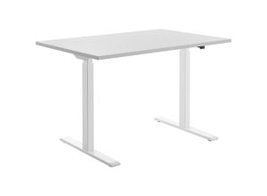 4014296873909 - Sitz-Steh-Schreibtisch E-Table TTS12080WG elektrisch höhenverstellbar 70-120cm (H) 120cmx80cm (BxT) rechteckig lichtgrau   W