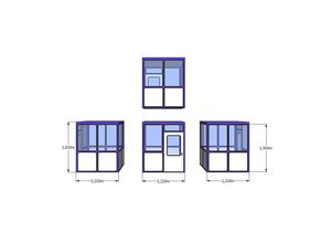 4260275230090 - Mehrzweckhaus Füllungen in Rundeckenoptik für Innenbereich LxB 2220 x 2200 mm