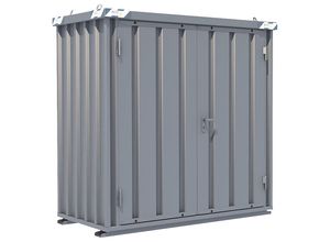 4260145956662 - Schnellbau-Container verzinkt Außen-BxHxT 2100 x 2100 x 1100 mm 2 Flügeltüren