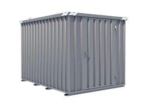 4260145950035 - Schnellbau-Container verzinkt Außen-BxHxT 2100 x 2100 x 3100 mm 1 Flügeltür