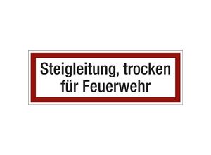 4061466039672 - Brandschutzkennzeichen für die Feuerwehr Steigleitung trocken für Feuerwehr VE 10 Stk Folie LxH 210 x 74 mm