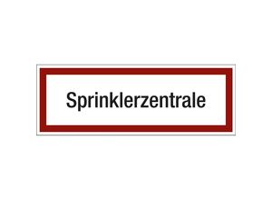 4061466062137 - Brandschutzkennzeichen für die Feuerwehr Sprinklerzentrale VE 10 Stk Kunststoff LxH 297 x 105 mm