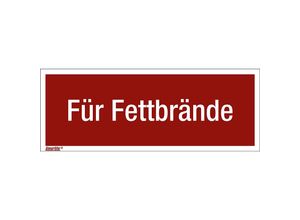 4061466068856 - Kombizusatzschilder mit Text für Brandschutzzeichen Für Fettbrände VE 10 Stk LxH 200 x 75 mm