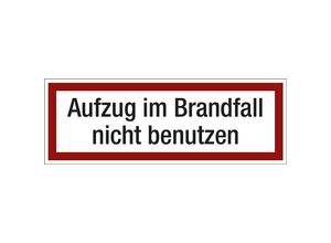 4061466039375 - Brandschutzkennzeichen für die Feuerwehr Aufzug im Brandfall nicht benutzen VE 10 Stk Folie LxH 210 x 74 mm