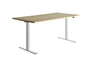 4014296873763 - Sitz-Steh-Schreibtisch E-Table TTS16080WA elektrisch höhenverstellbar 70-120cm (H) 160cmx80cm (BxT) rechteckig ahorn   Weiß 